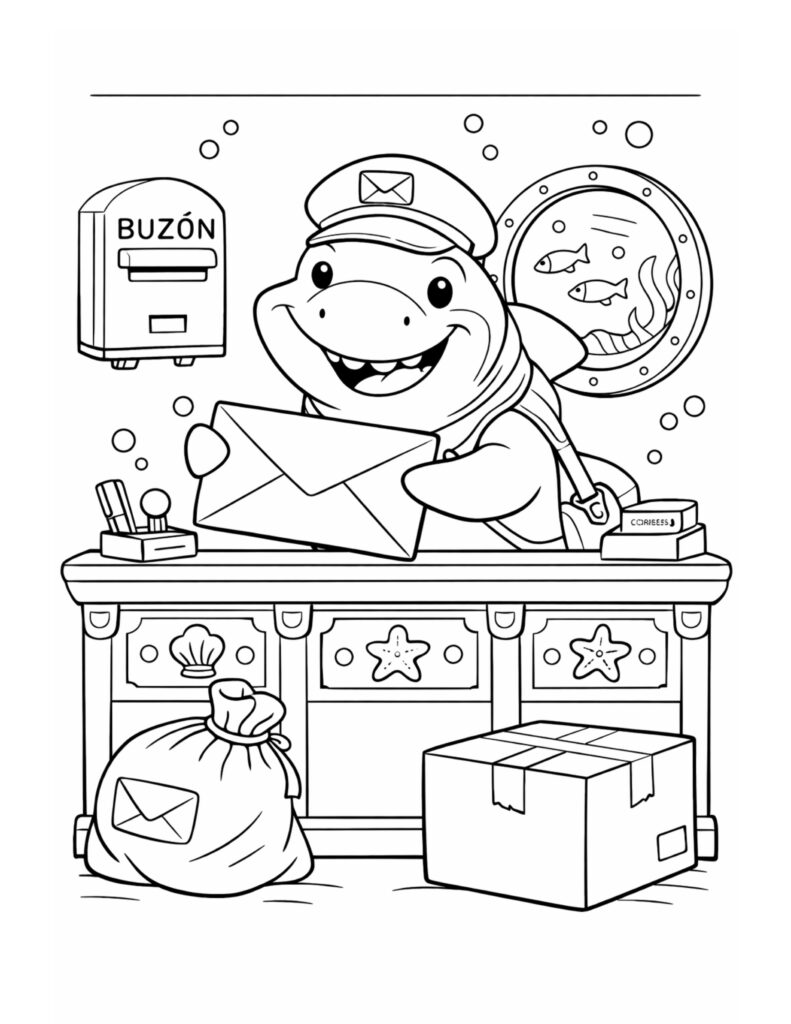 Free shark coloring pages to download and print